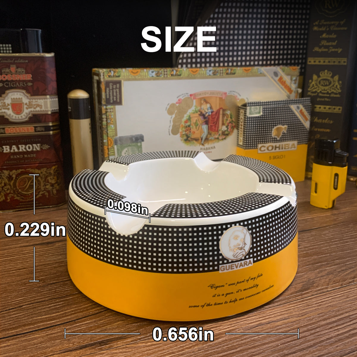 Ashtrays Ceramic Big Cigar Ashtray – guevara lux