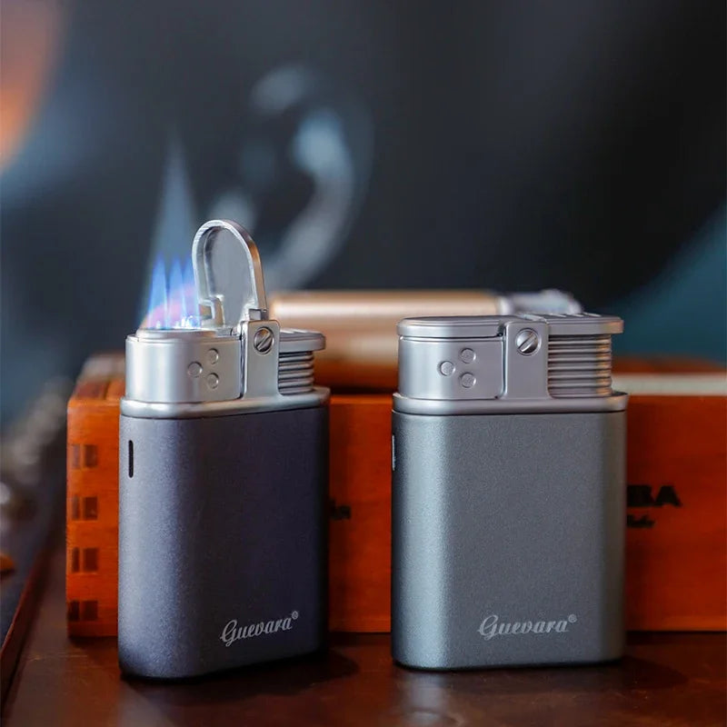 Guevara Cigar Lighter 3 Jet Blue Flame Torch Modern Matte Triple Ligh ...